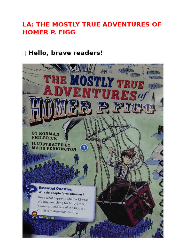 La The Mostly True Adventures of Homer P. Figg | PDF | Battles | Conflicts