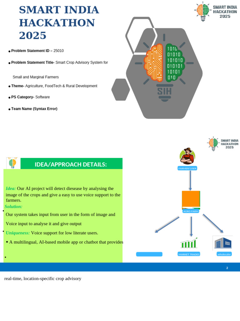 SIH2025 IDEA Presentation Format | PDF | Artificial Intelligence ...