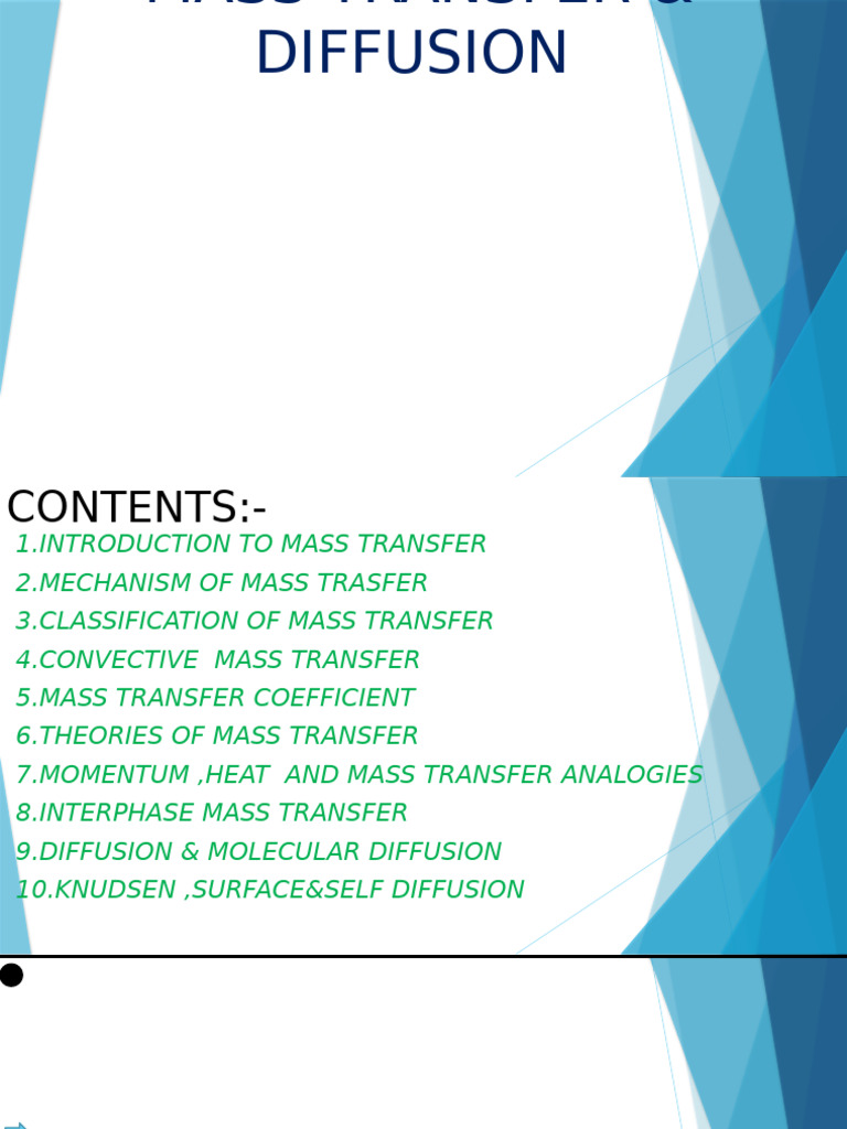 Diffusion and Interphase Mass Transfer | PDF | Boundary Layer | Diffusion