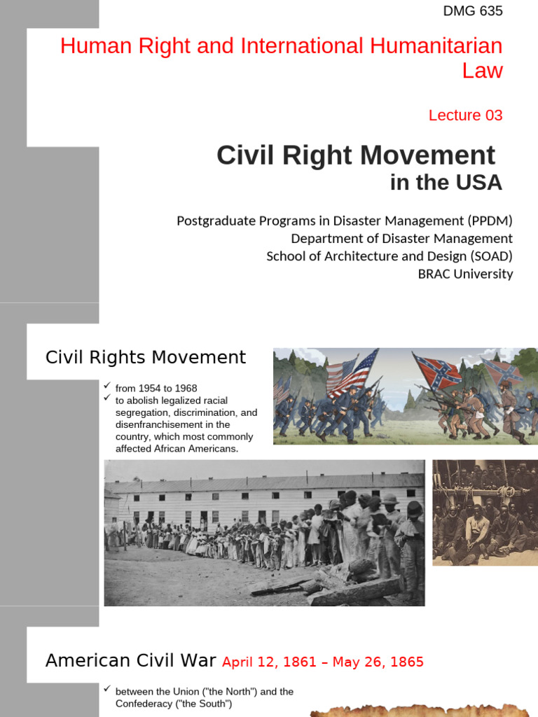 Civil Rights Movement Overview 1954-1968 | PDF | Confederate States Of ...