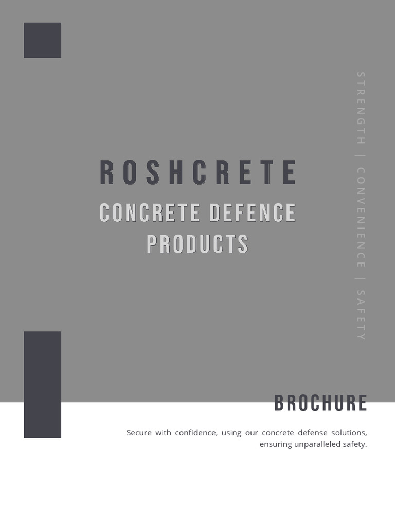 Concrete Defense Solutions Brochure | PDF | Concrete | Tanks