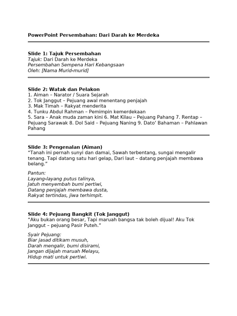 Dari Darah Ke Merdeka | PDF