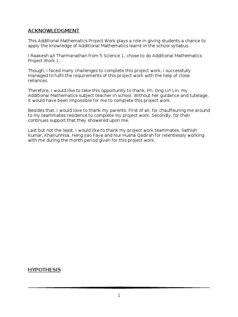 Additional Mathematics Project Work | PDF | Polygon | Triangle