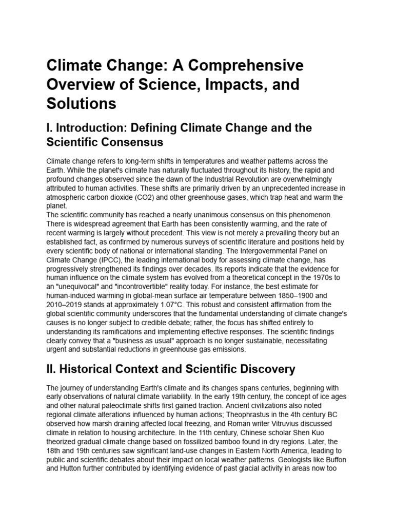 Understanding Climate Change: Causes & Effects | PDF | Cost Of Living ...