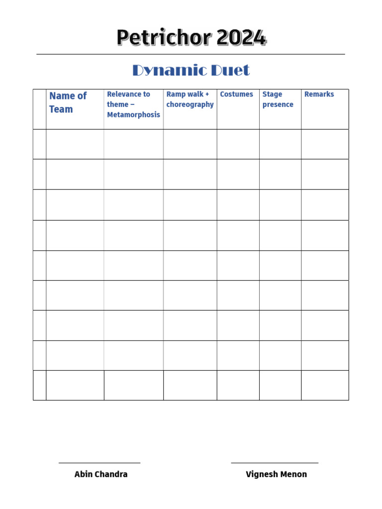 Judge Sheet | PDF