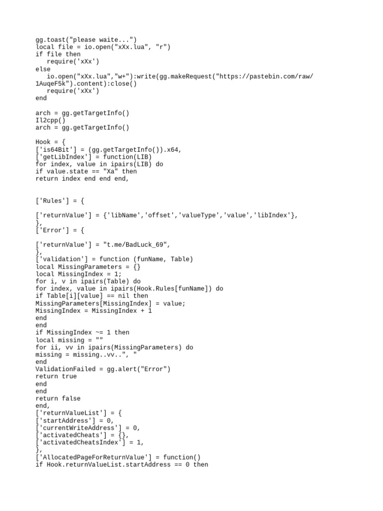 Method Searcher+Edit Value - Lua | PDF | Computer Programming | Computing