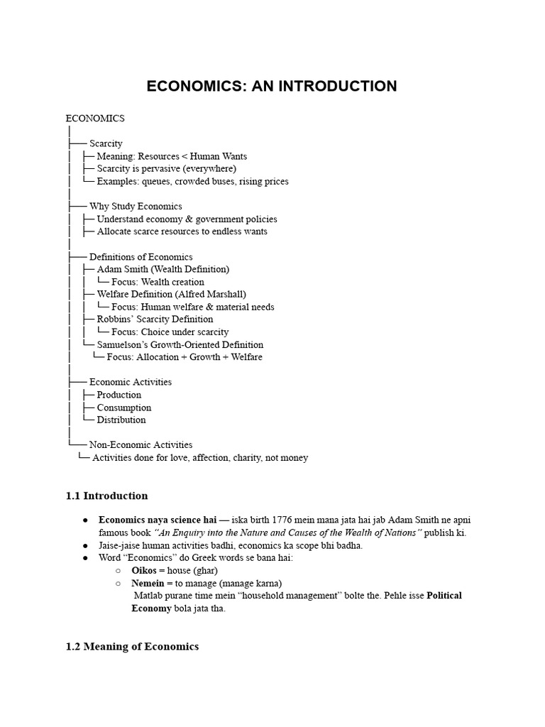 Introduction to Economics Concepts | PDF | Economics | Economies
