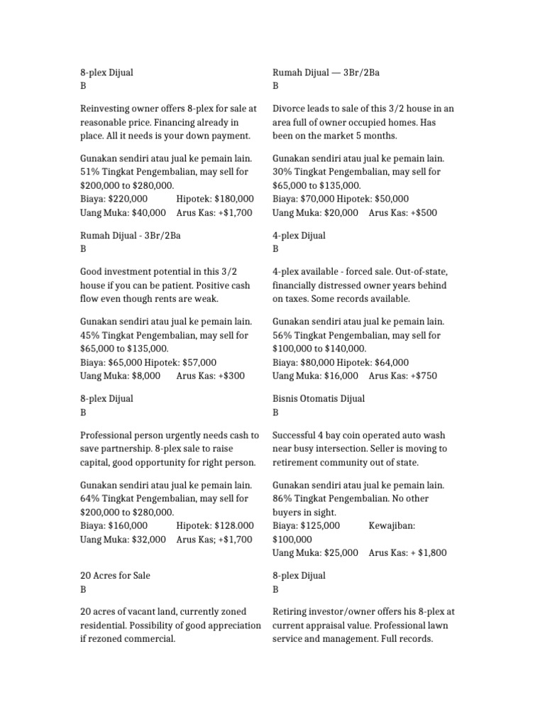 Cashflow 101 Game Cards Translated | PDF | Dividend | Stocks