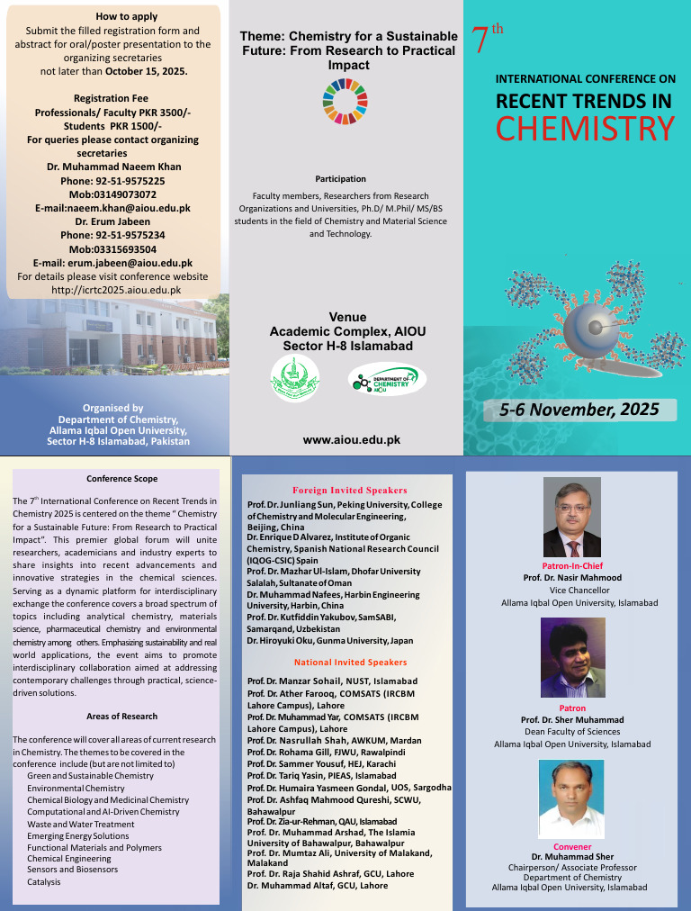 Final Brochure 11-9-25 | PDF | Physical Sciences | Chemistry