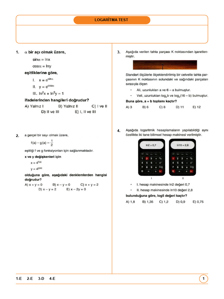 Logaritma Test Results Summary | PDF