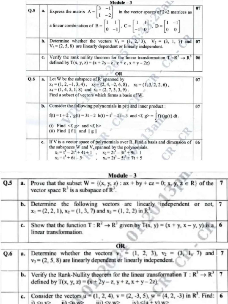 Vector Space & Linear Transformation | PDF