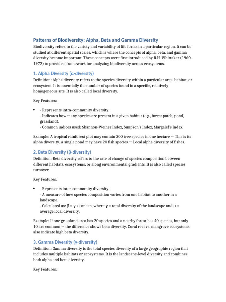Patterns of Biodiversity | PDF | Biodiversity | Natural Environment