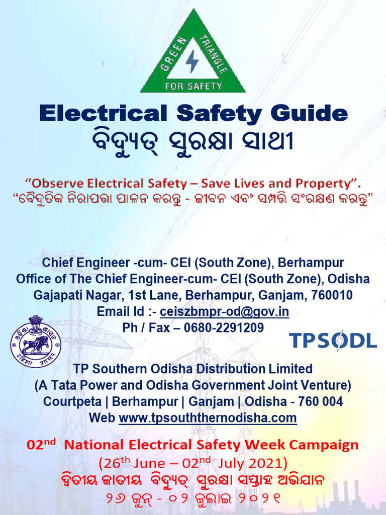 TPSODL Electical Safety Guidebook | PDF