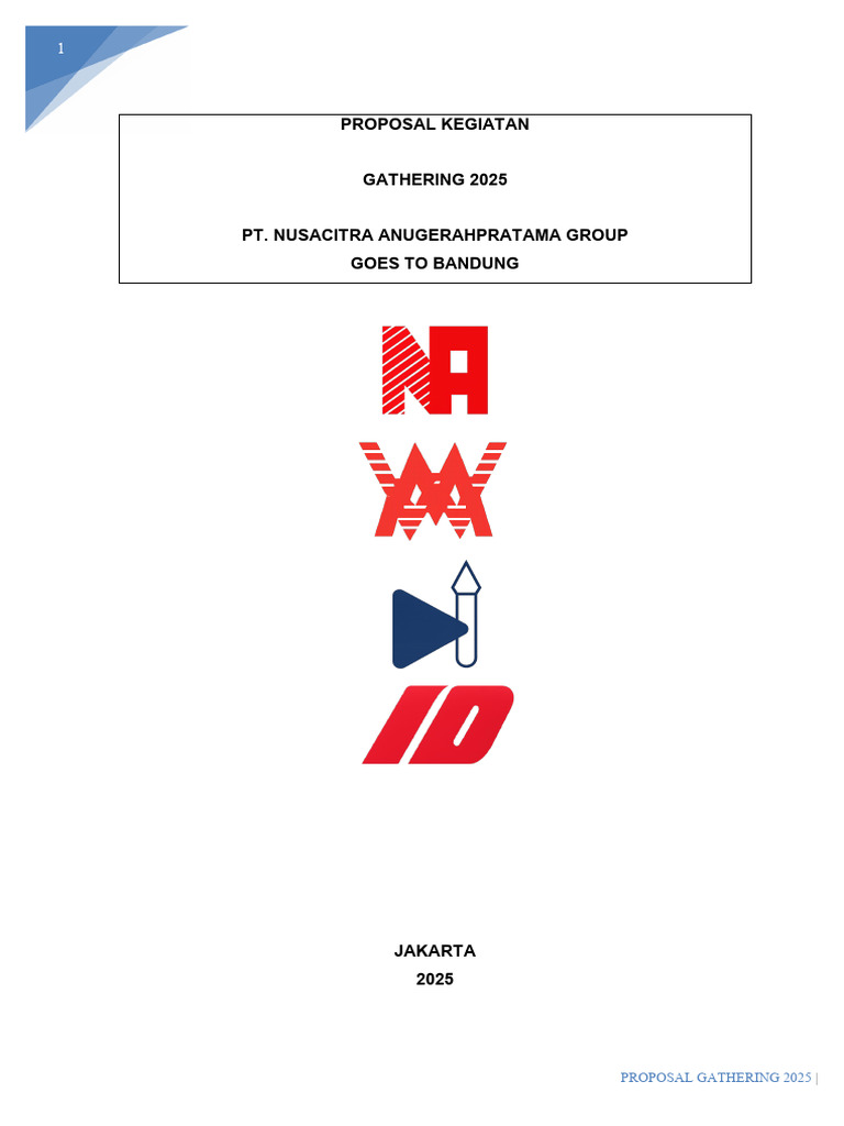 Proposal Gathering PT Nusacitra 2025 | PDF