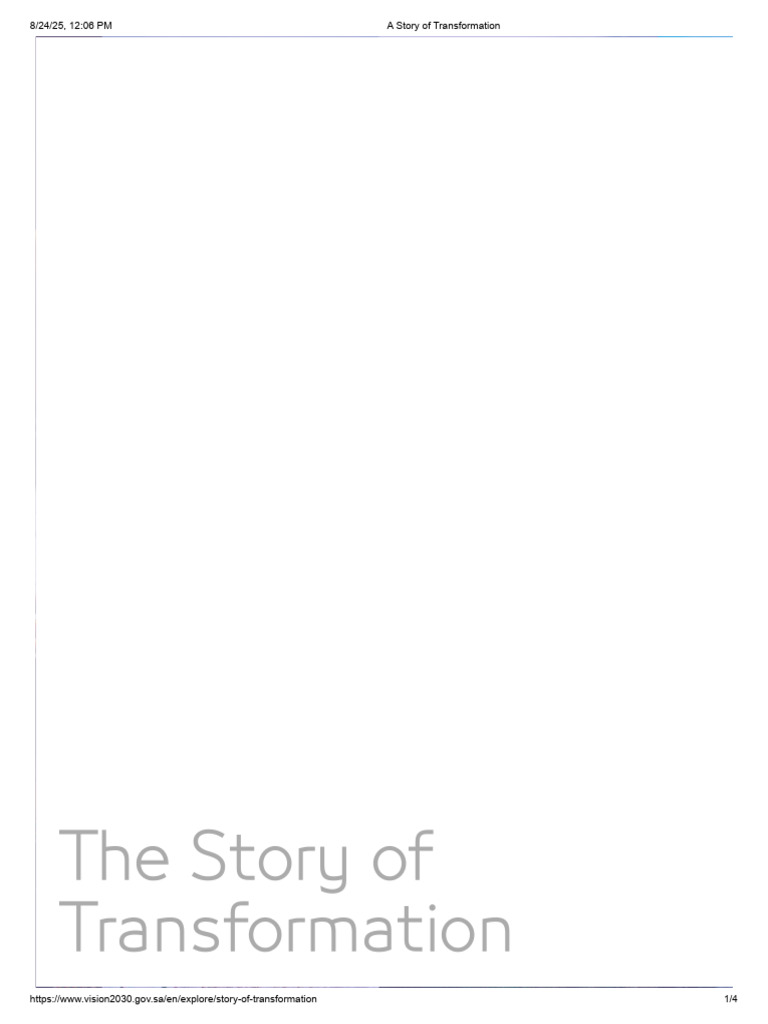 Saudi Vision 2030 Transformation Story | PDF | Saudi Arabia | Economies