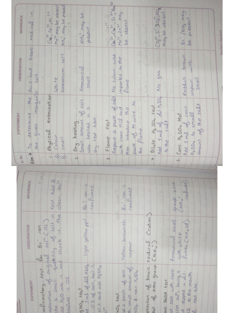 Pratical Record Chemistry-1 | PDF