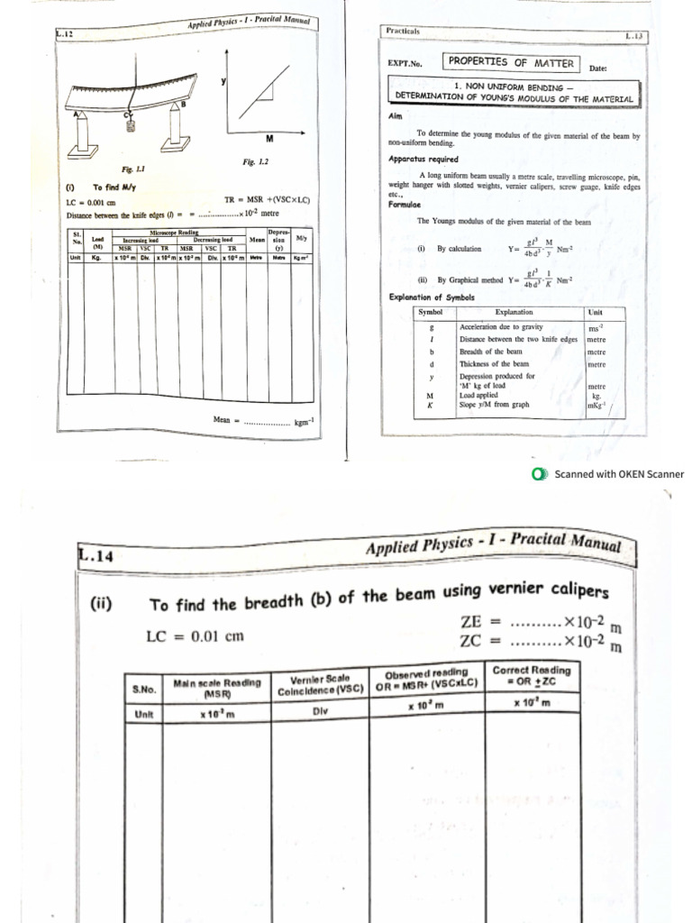 Non-Uniform Bending Young' S Modulus of The Material | PDF