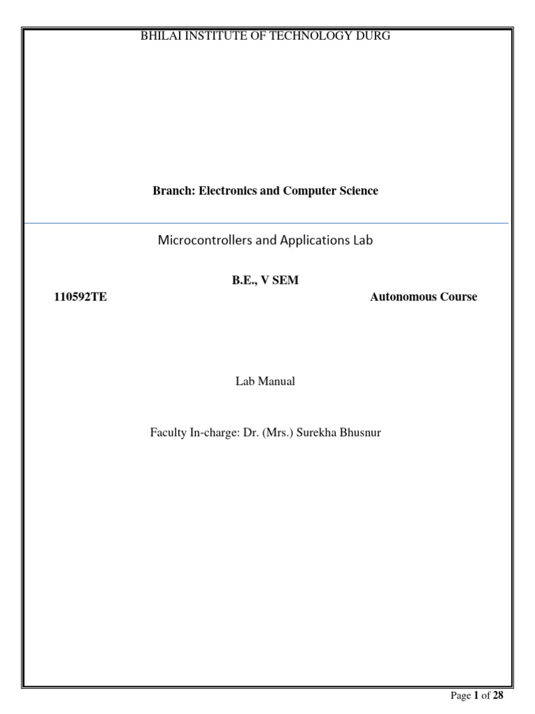 MCA Lab Manual Student 2025-26 ECS | PDF | Read Only Memory | Programming