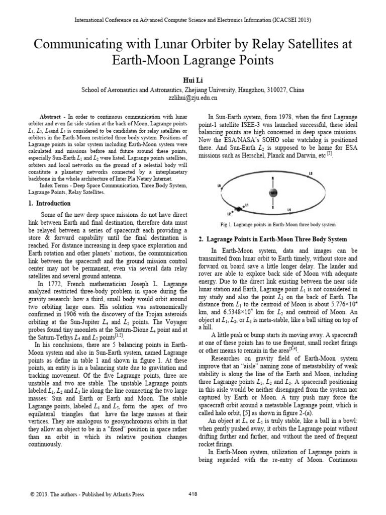 Communicating With Lunar Orbiter by Relay Satellit | PDF | Moon ...
