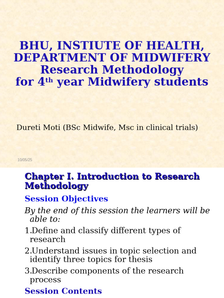 Research Methodology for Midwifery Students | PDF | Sampling ...