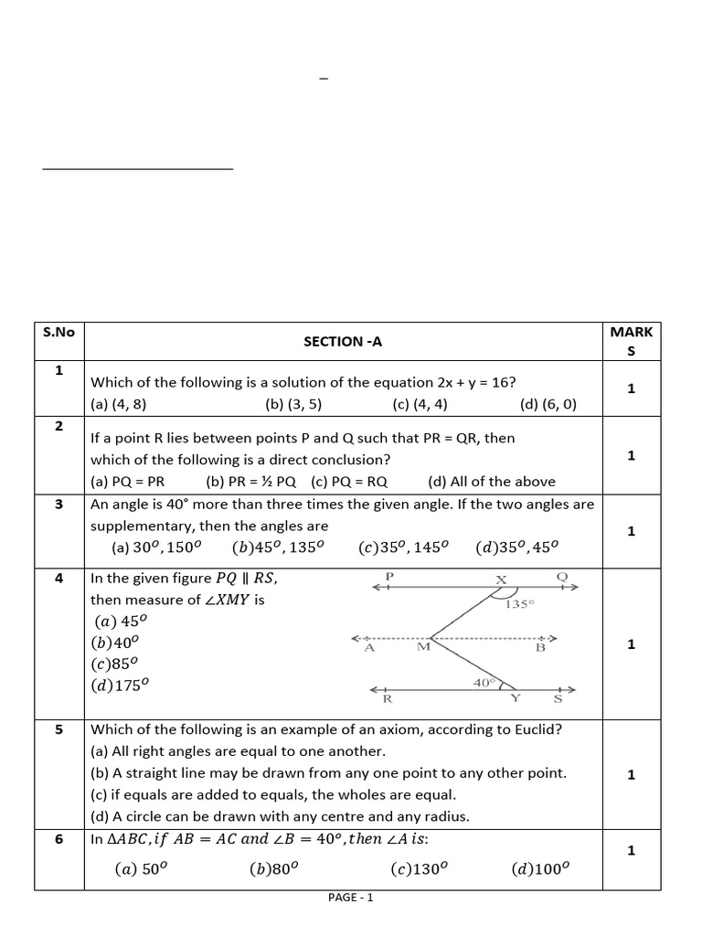 PT-2 Ix Maths (2025-26) | PDF | Euclidean Geometry | Classical Geometry