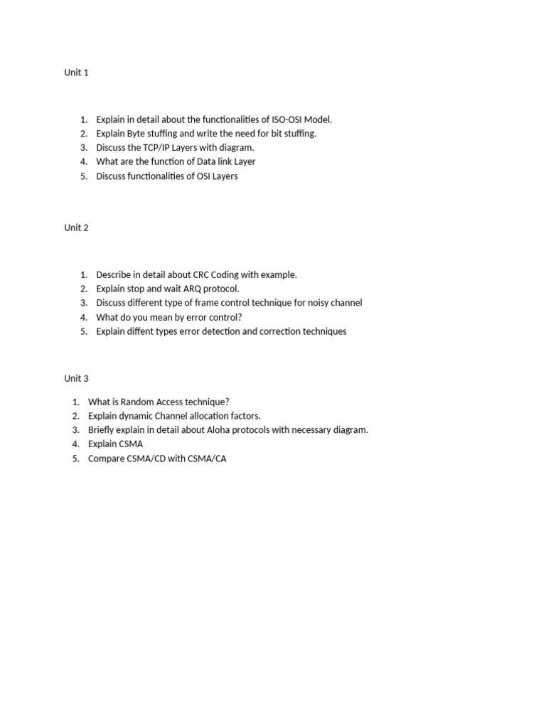 CN Mid1 Assignment | PDF