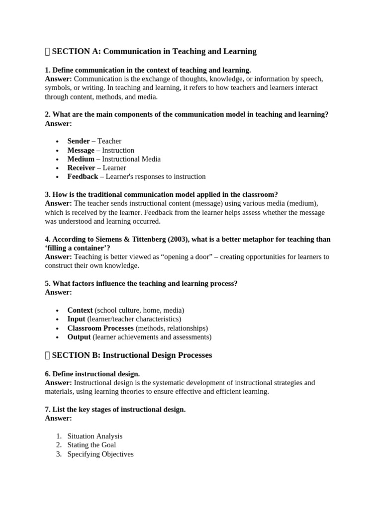 Instructional Media Notes | PDF | Learning | Instructional Design