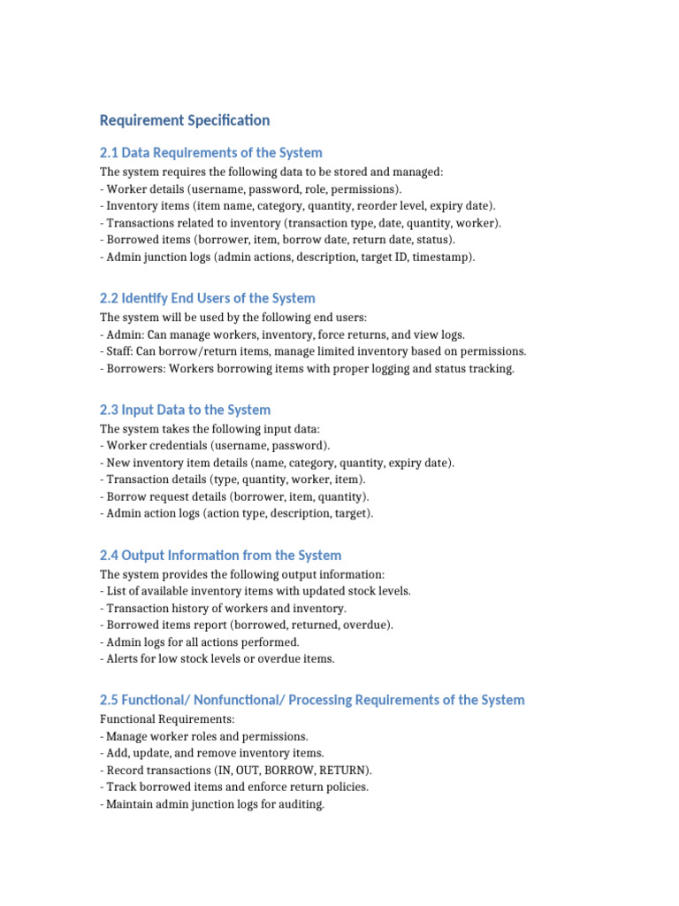 Requirement_Specification | PDF