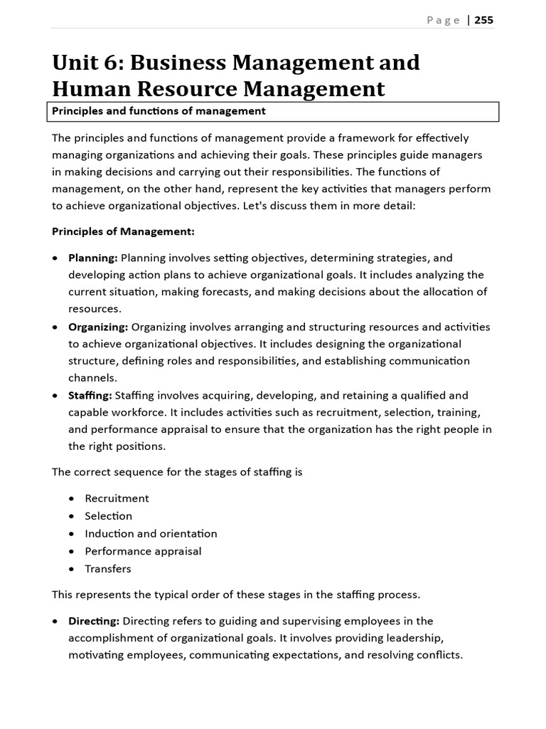 UNIT 6 | PDF | Organizational Structure | Goal