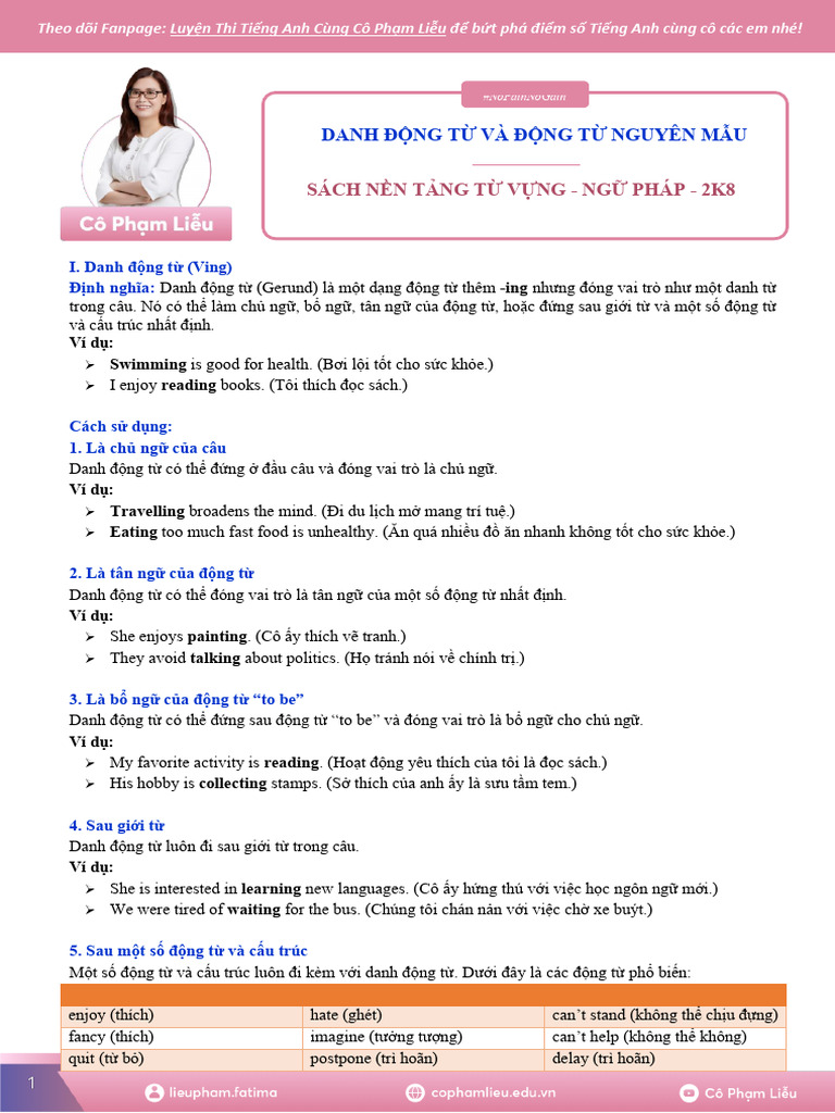 VING and TO V | PDF