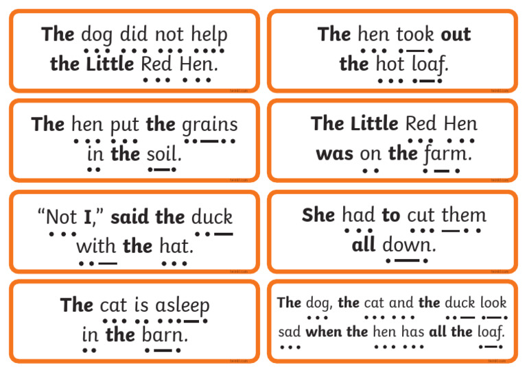 Sentence Cards With Sound Buttons | PDF