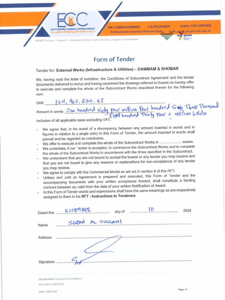 Tender Document | PDF