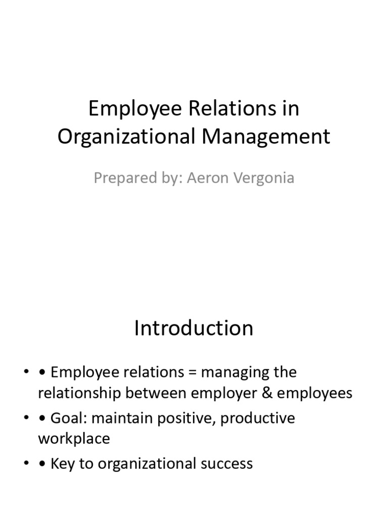 Employee Relations OrgMan | PDF