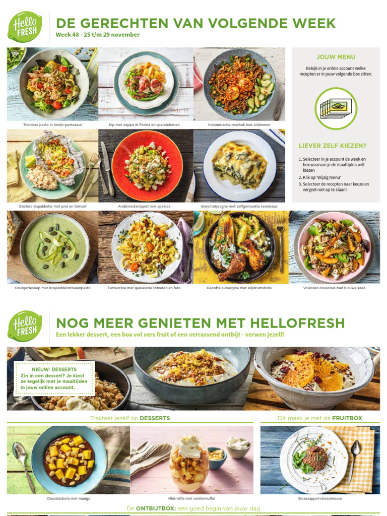 HelloFresh 2017 W47 Receptenkaarten ALL NL | PDF