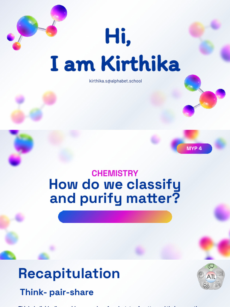 Myp 4 Chemistry Unit 1 Hyperdoc | PDF | Mixture | Distillation