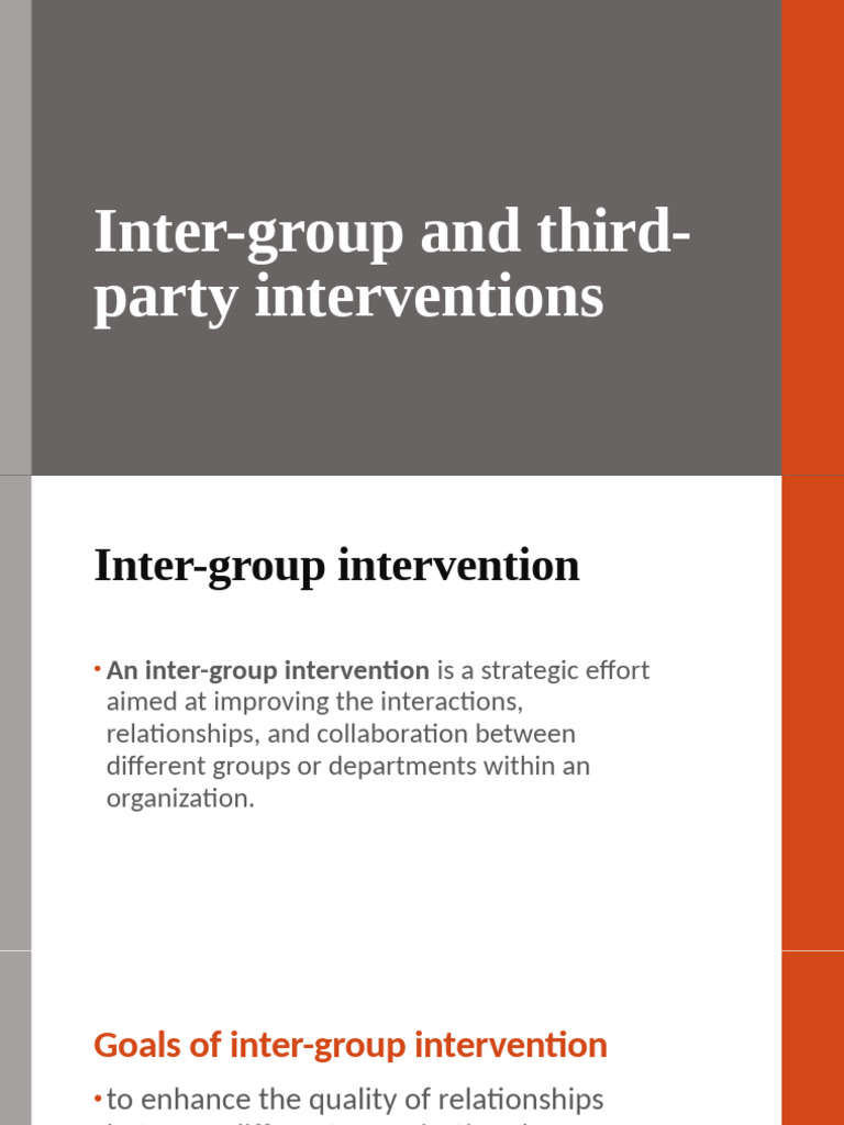 5.2 Intergroup and Third Party Interventions | PDF | Team Building ...