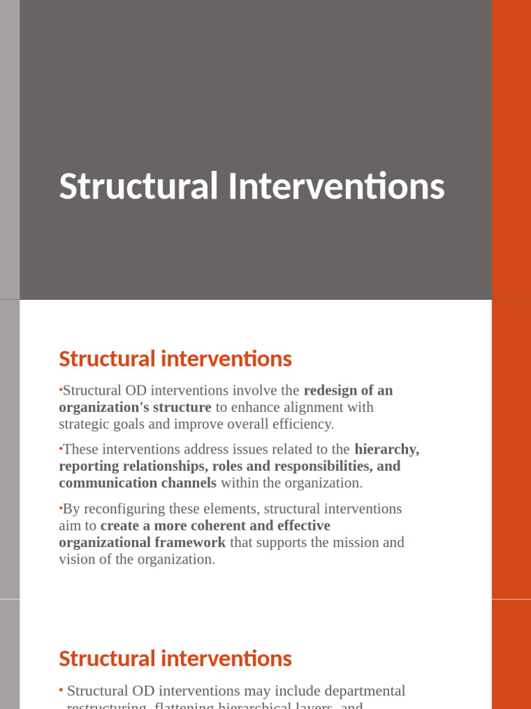 5.4 Structural Interventions | PDF | Organizational Structure ...