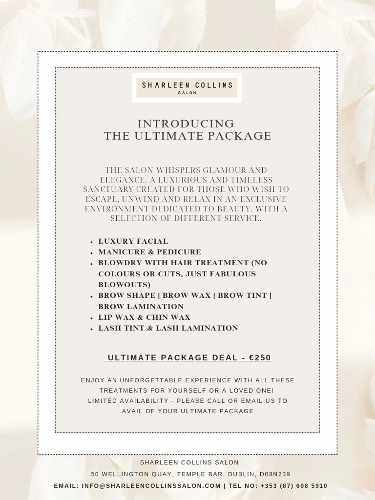 2025 Beauty Parlour Package Deals | PDF | Human Appearance | Foot