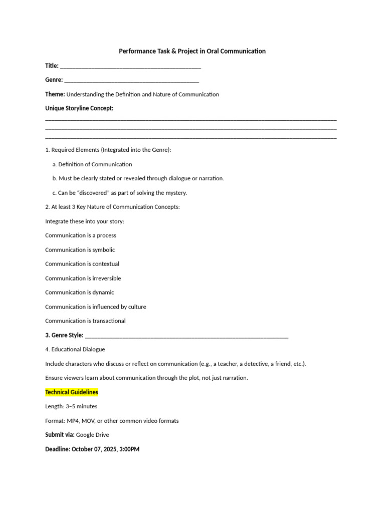 1st Performance Task Oral Comm | PDF