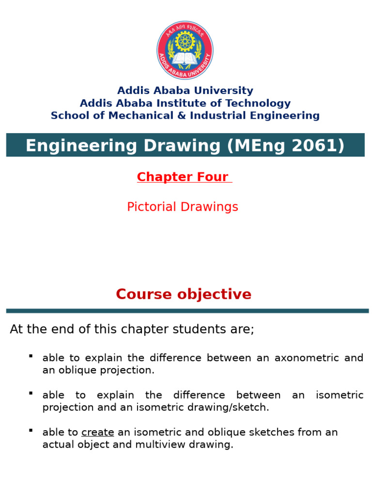 Pictorial Drawings in Engineering Design | PDF | Projective Geometry ...