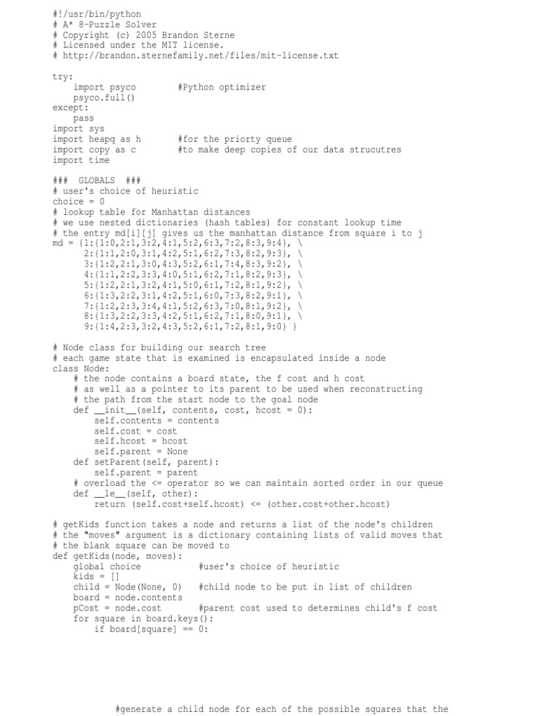 8 Puzzle Pdf Algorithms And Data Structures Areas Of Computer Science 5911