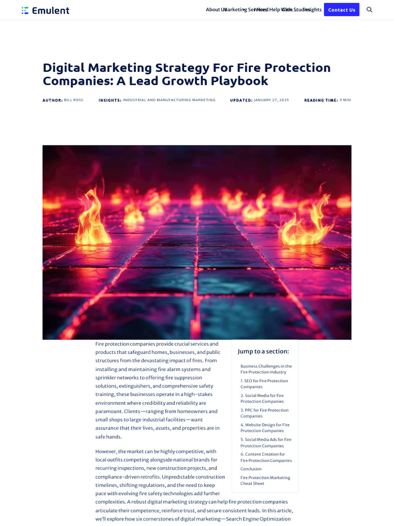 Digital Marketing Strategy For Fire Protection Companies - A Lead ...