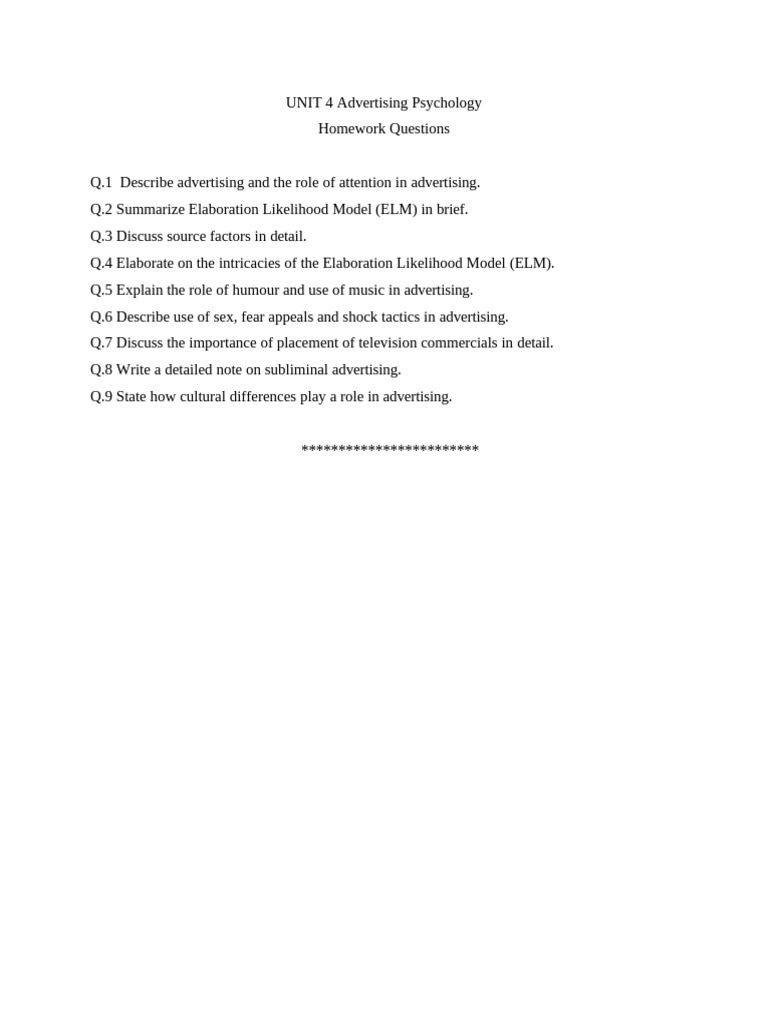 OE CP Unit 4 Homework Questions | PDF