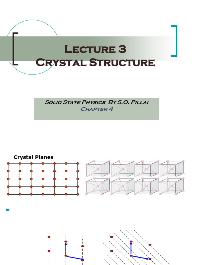 Lecture 3 Crystal Physics | PDF | Crystal Structure | Euclid