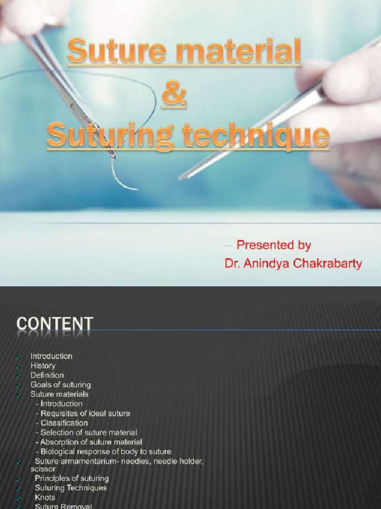 Suturing Material and Technique | PDF