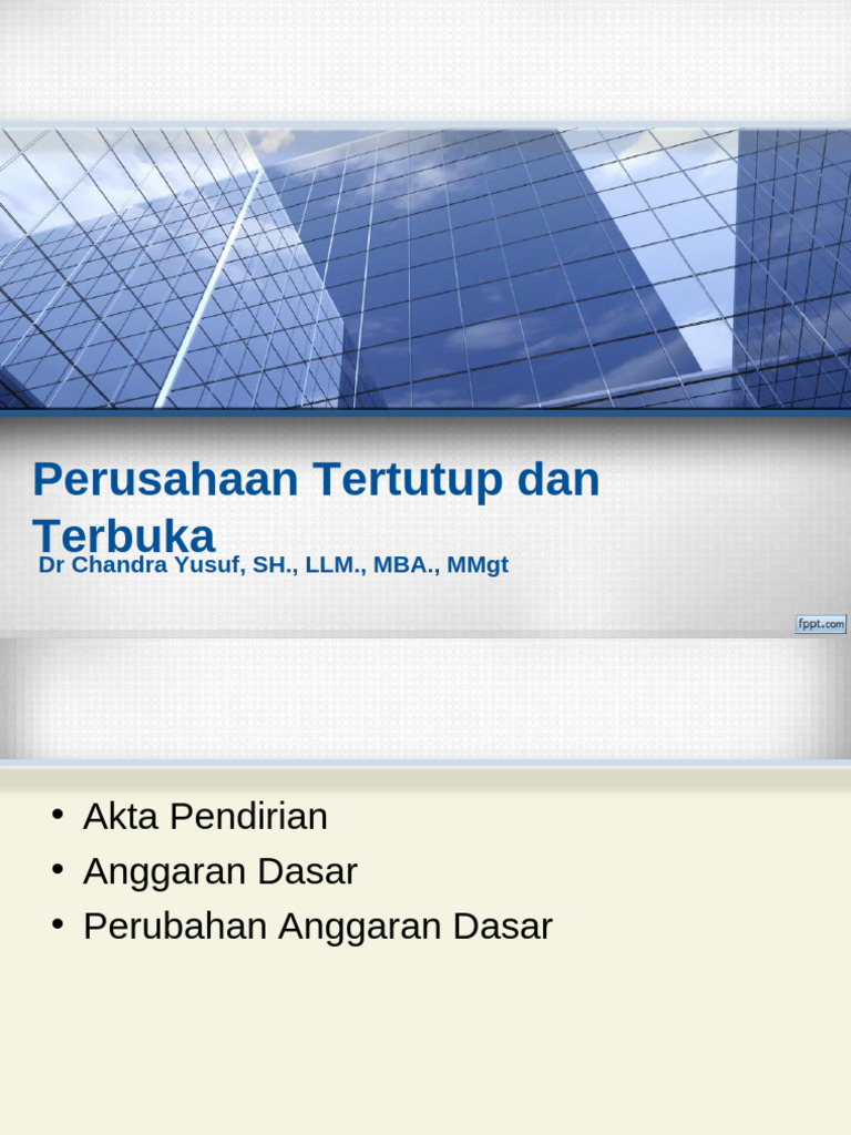 Perbedaan Perusahaan Tertutup dan Terbuka | PDF