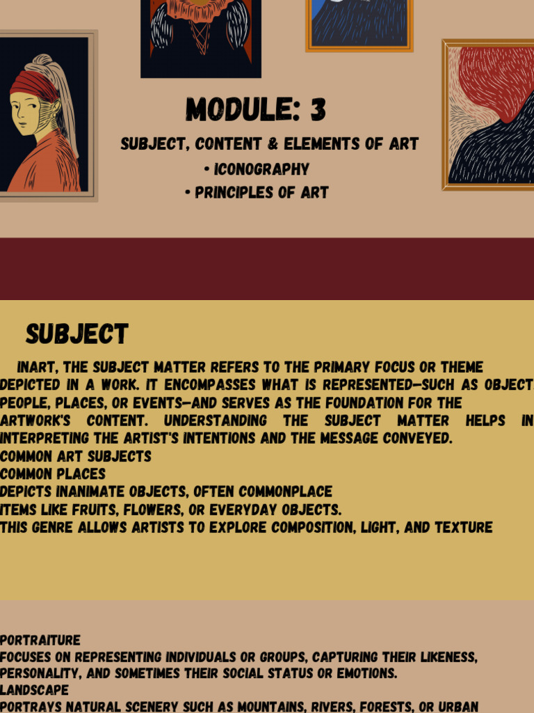 Module 3 Principles Elements of Art | PDF | Composition (Visual Arts) | Shape