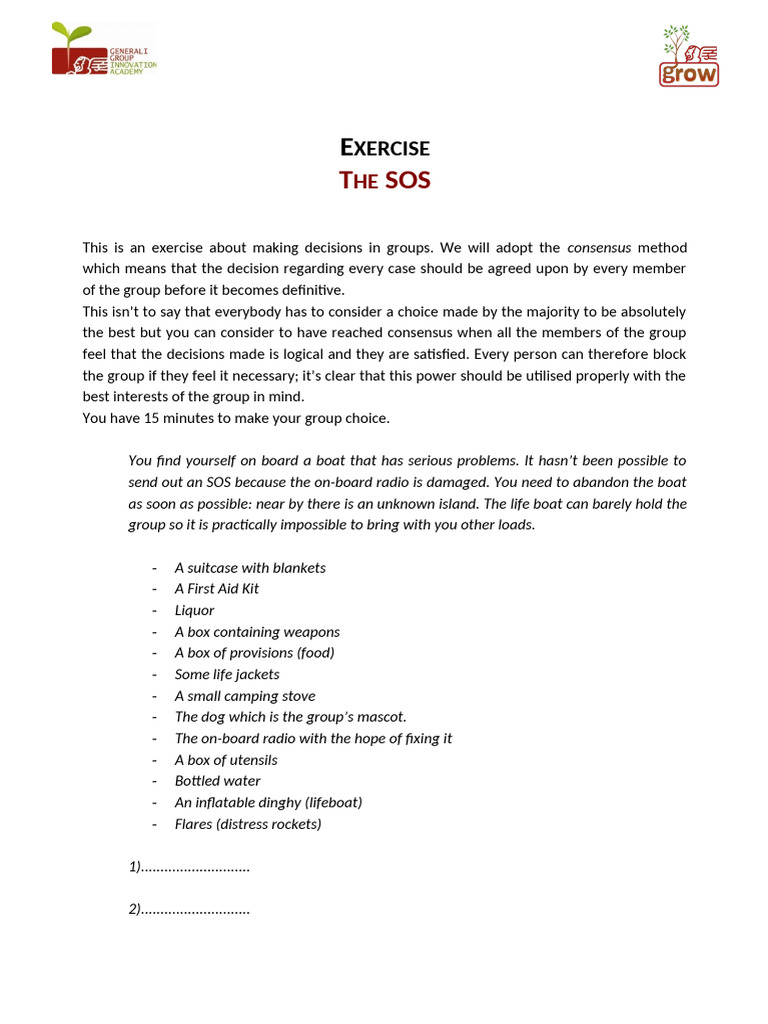 Handout - The SOS | PDF