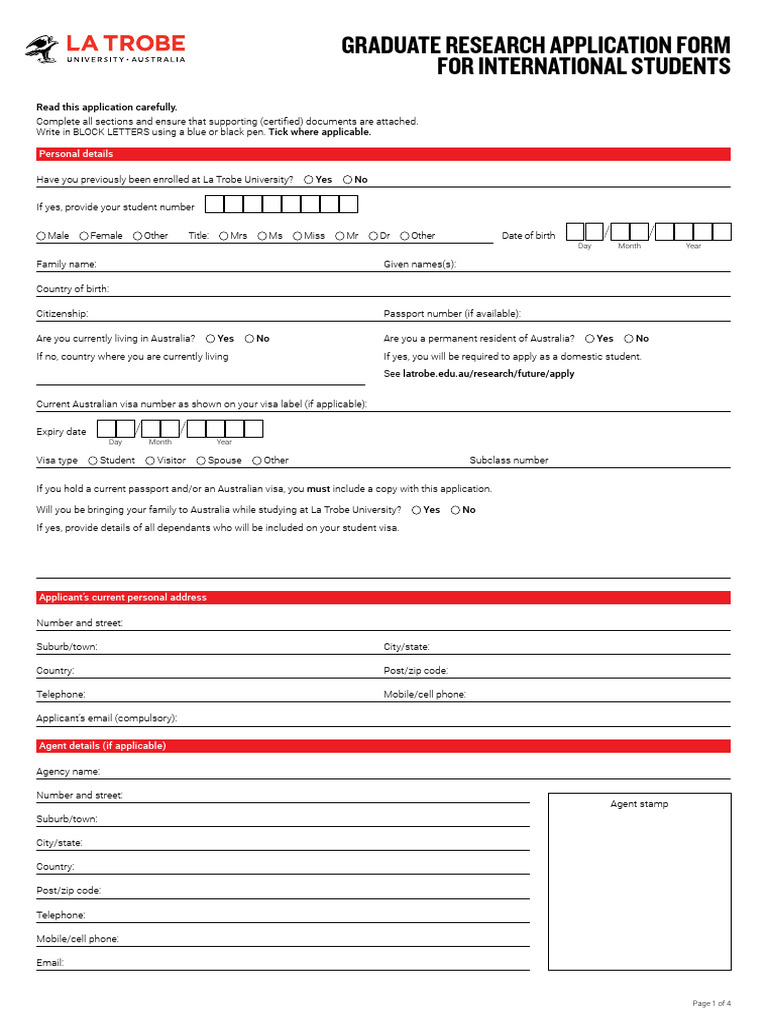 International Graduate Research Application | PDF | Doctor Of ...