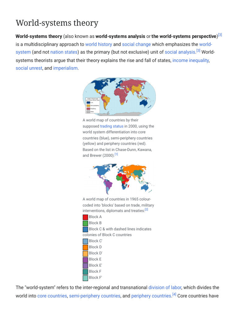 World-Systems Theory Explained | PDF | World Systems Theory | Economies